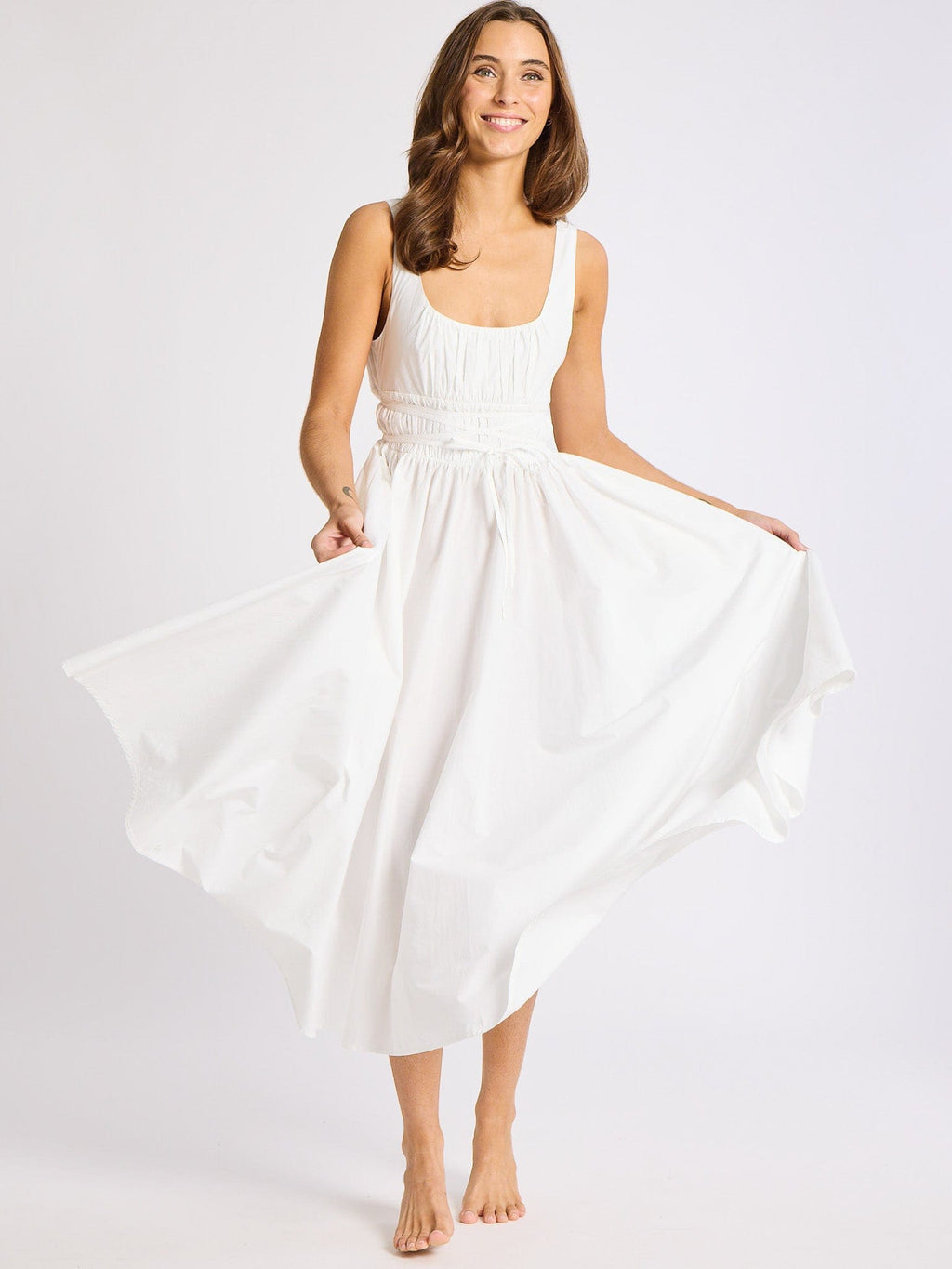 Frannie Dress in White – MILLE