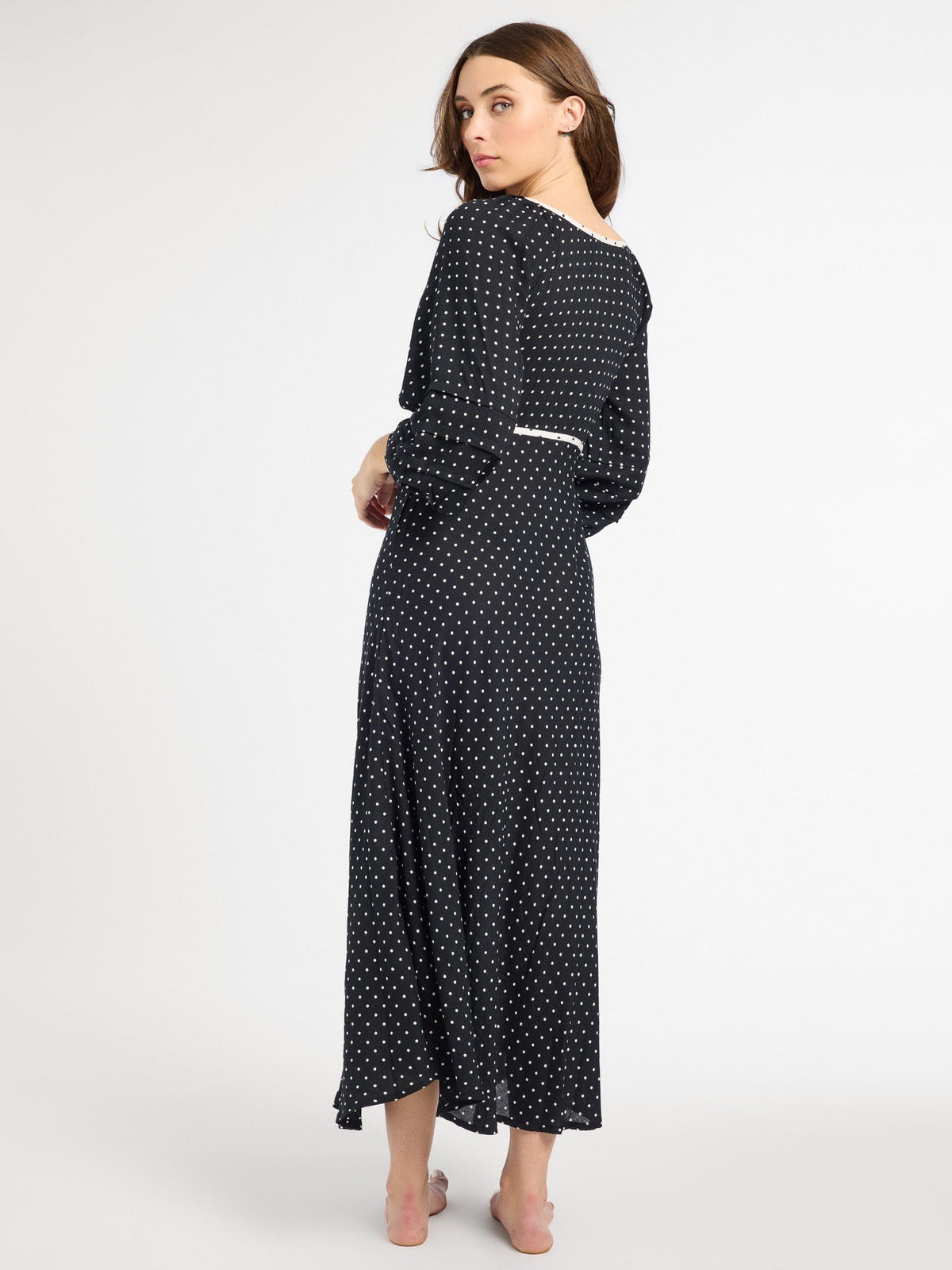 Suki Dress in Black & White Dot – MILLE