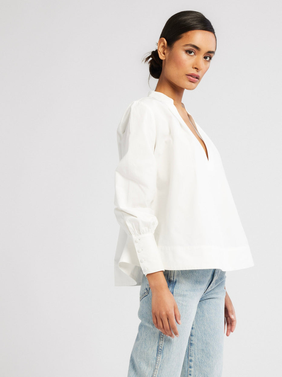 Freya Top in White – MILLE