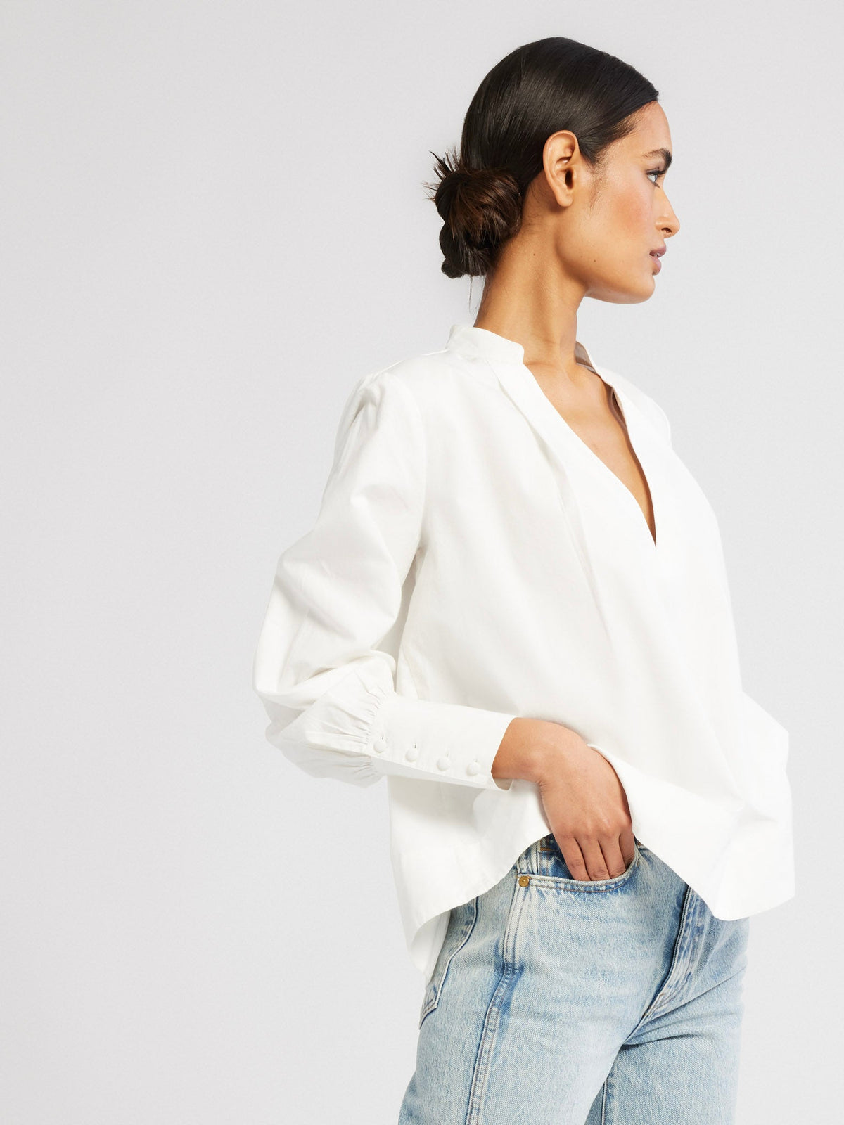 Freya Top in White – MILLE