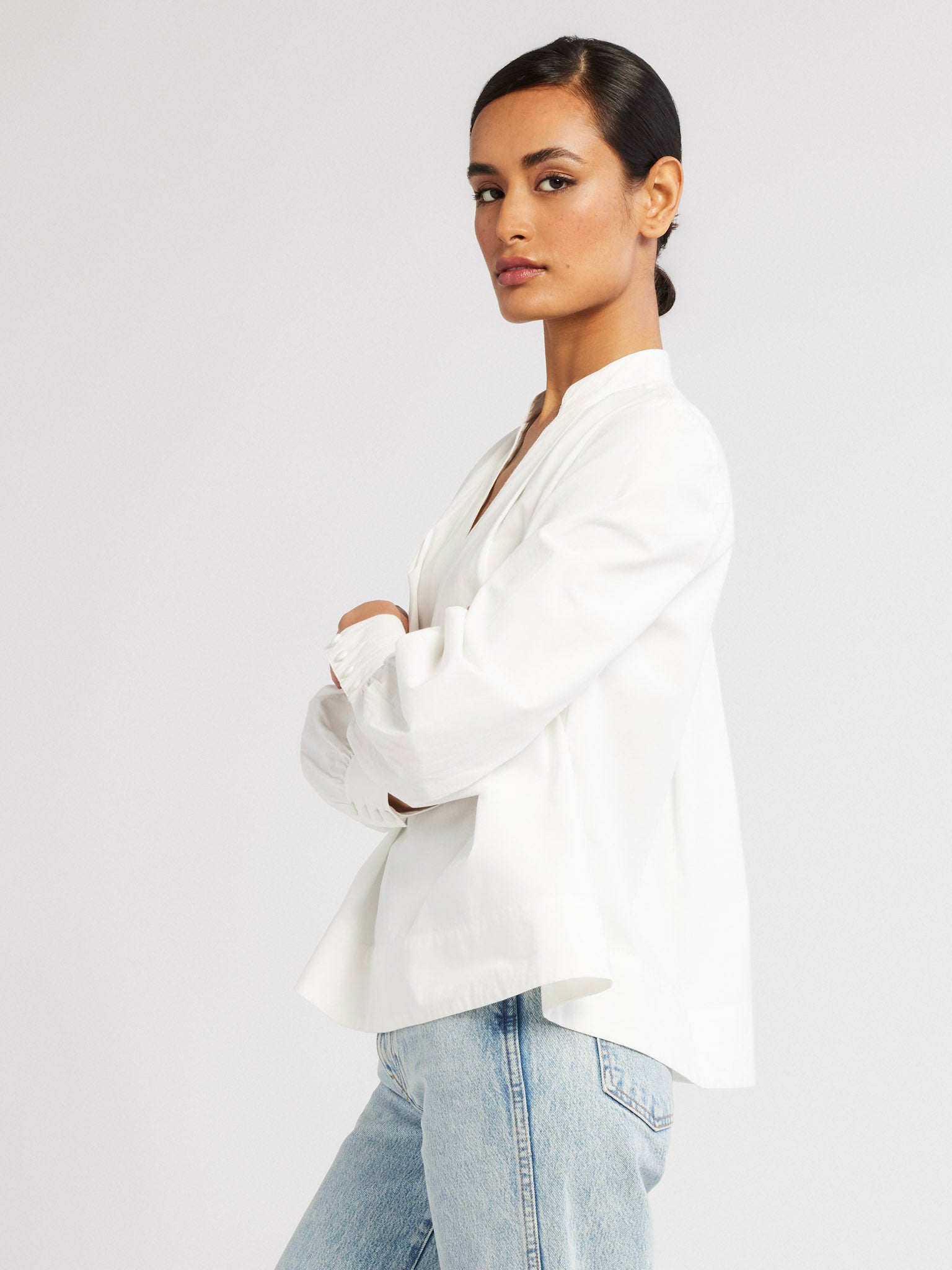 Freya Top in White – MILLE