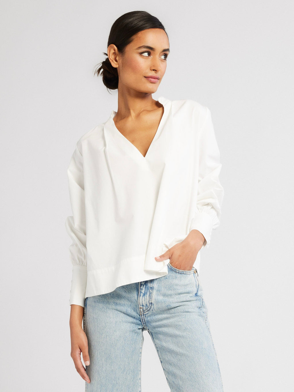 Freya Top in White – MILLE